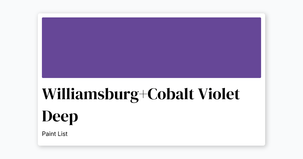 Williamsburg Cobalt Violet Deep